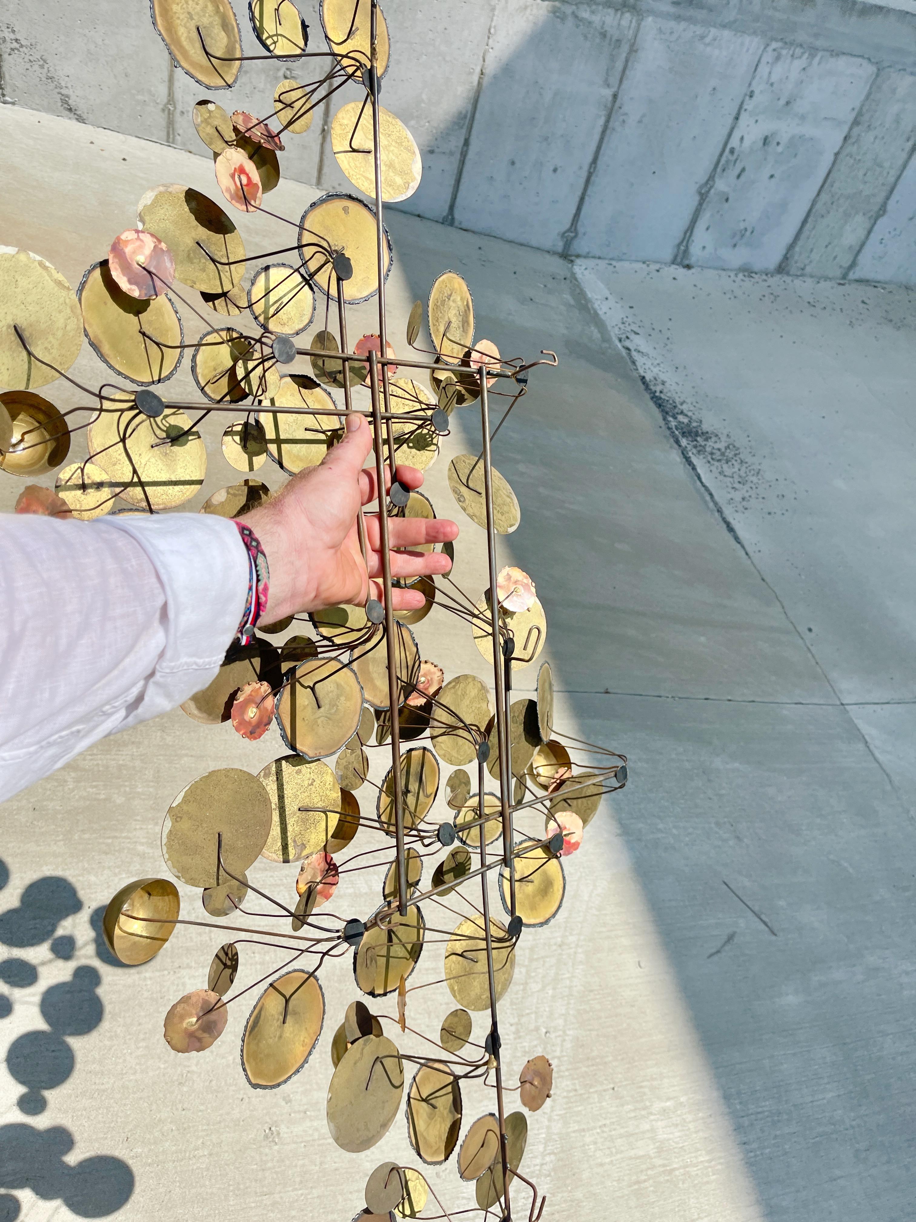 Curtis Jere Raindrops Wall Sculpture Signed 1975 For Sale at 1stDibs