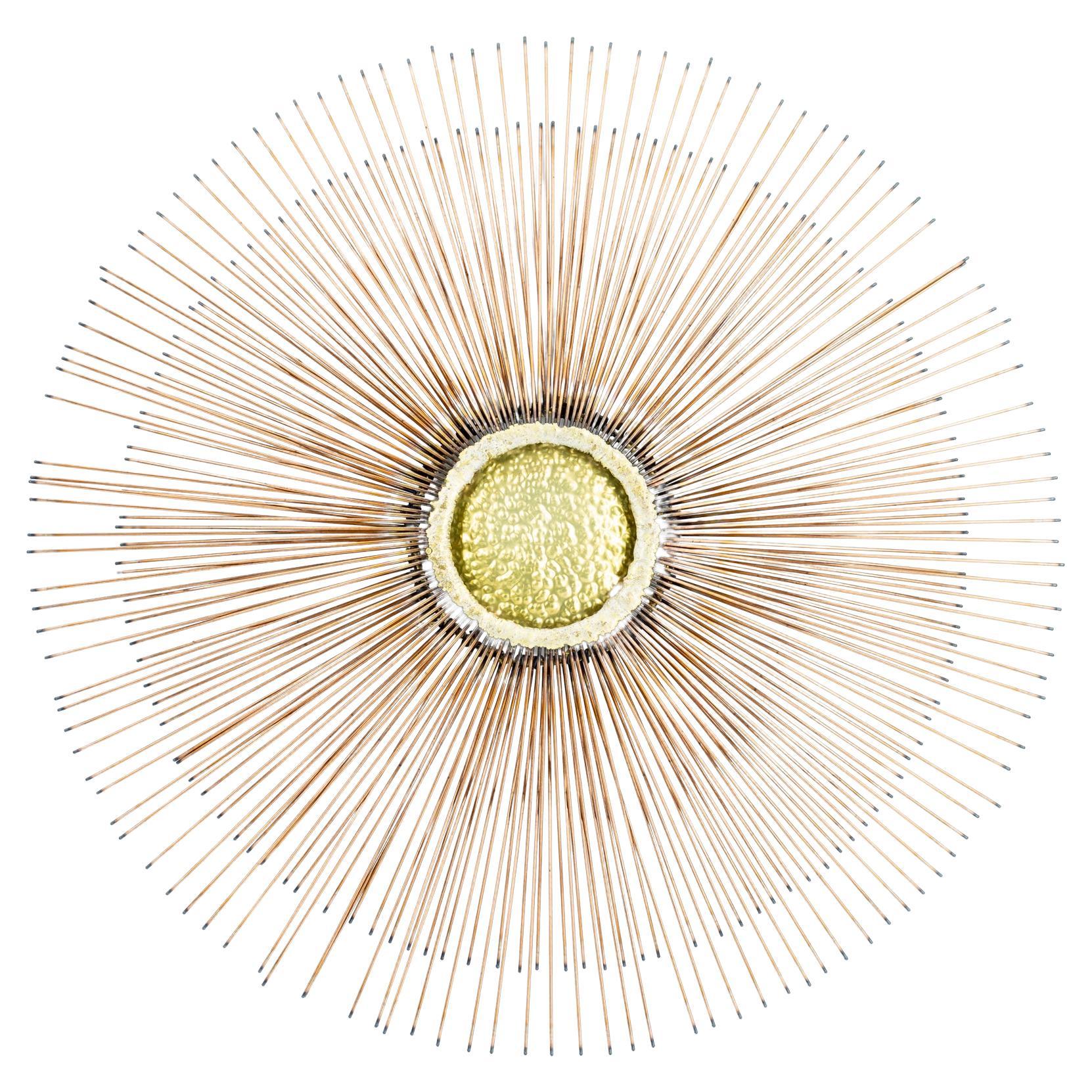 Curtis Jere Multi-Toned Metal Starburst Wall Sculpture Mid-Century ...