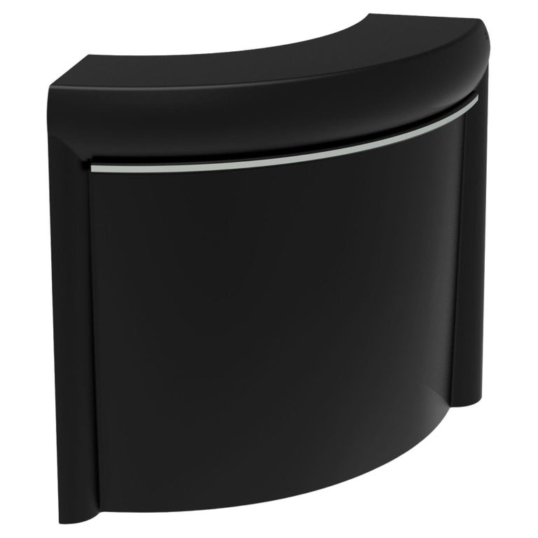 Curved Black Lacquered Classe Bar by Mowee For Sale at 1stDibs