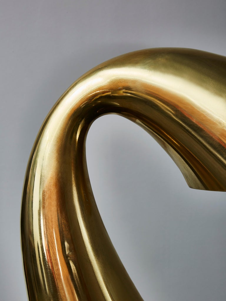 Curved Brass Desk Lamp at 1stDibs