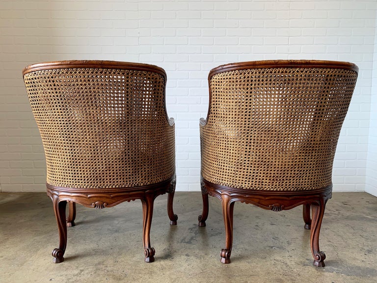 Curved Double Cane Lounge Chairs from Belgium 1950s with Sherpa Faux ...