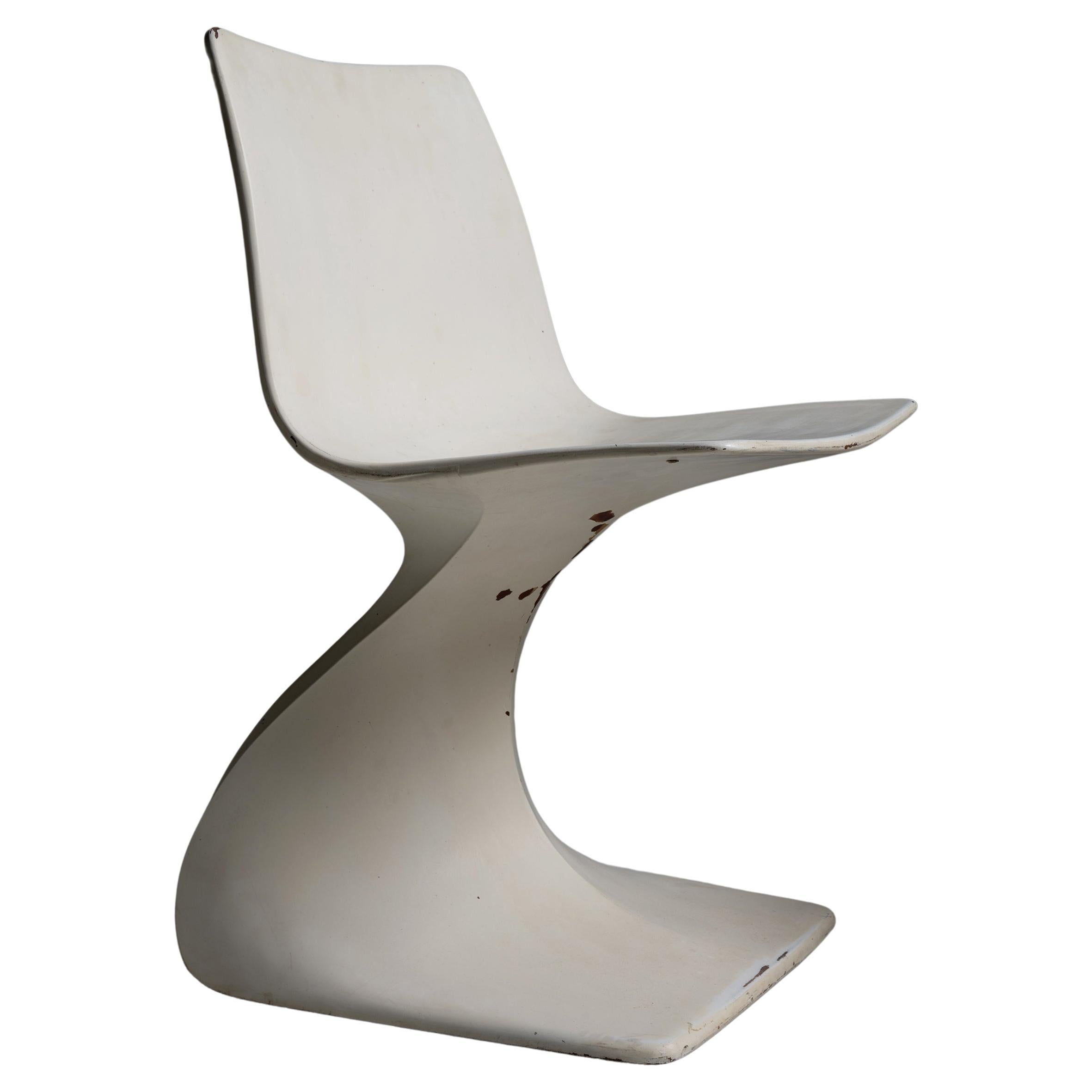 Curved Fiberglass Chairs, France, Circa 1970 at 1stDibs