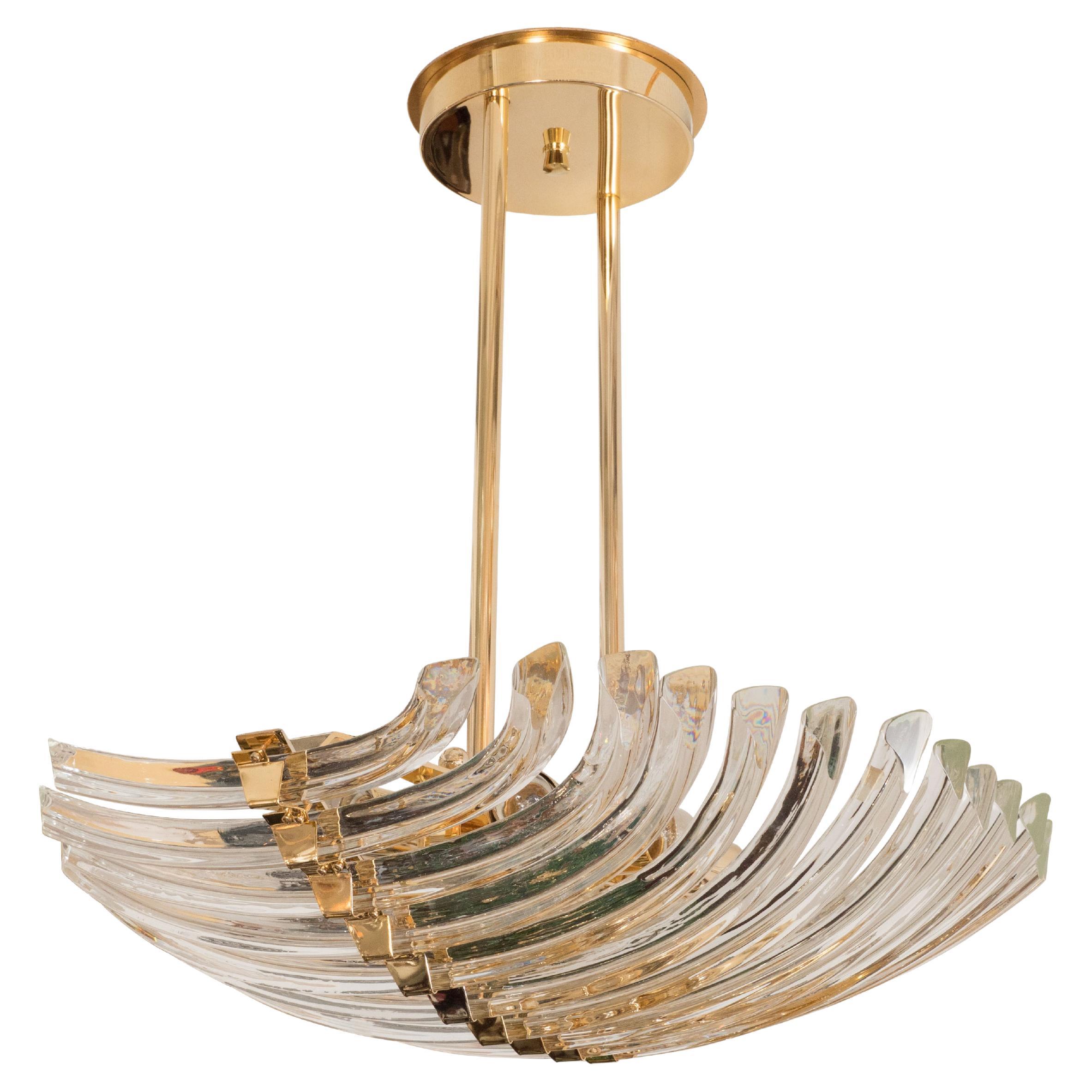 Pair of 1970's Glass Rod Pendant Lights at 1stDibs