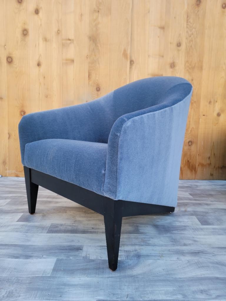 Curved Settee and Barrel Back Lounge Chair by Interior Crafts Newly ...