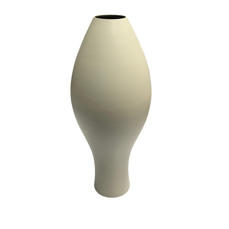 Curved Shape Fine Ceramic Large Vase, Italy, Contemporary For Sale at ...