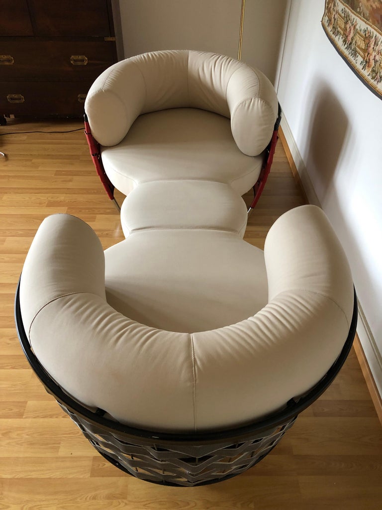 Sale Curved Swiss Design Prototype Beige Round Shape Couch / Sofa at ...