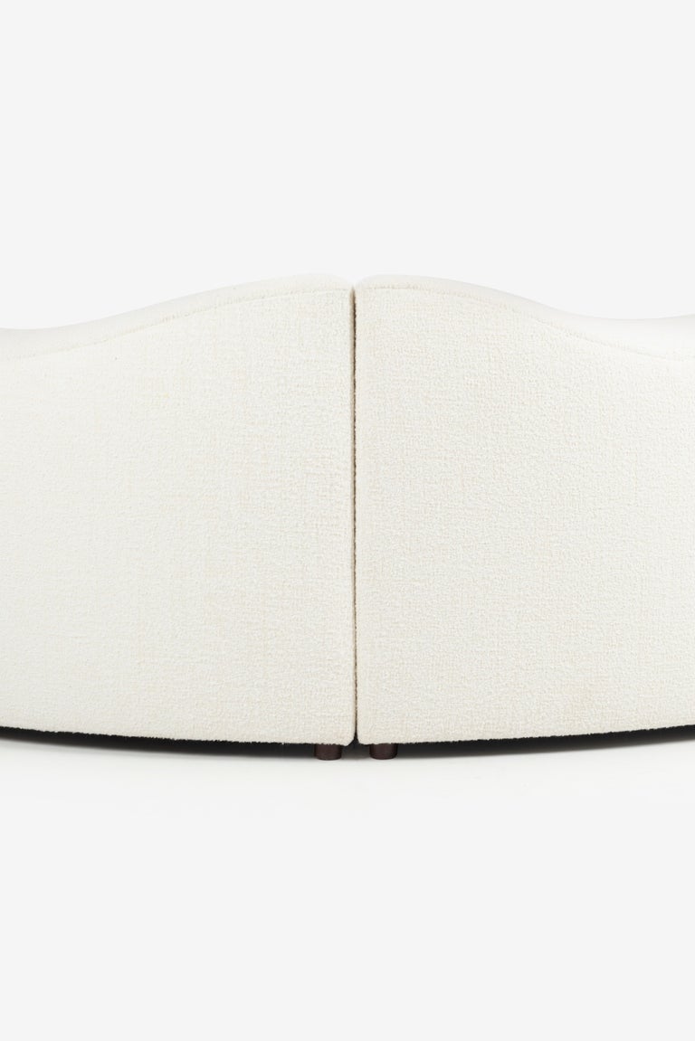 Curved 1980's Wave Sofa For Sale at 1stDibs