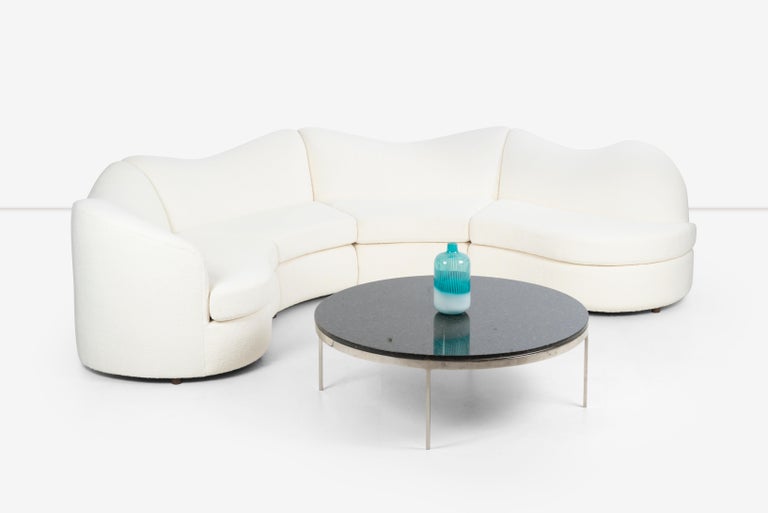 Curved 1980's Wave Sofa For Sale at 1stDibs