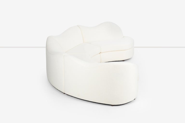 Curved 1980's Wave Sofa For Sale at 1stDibs