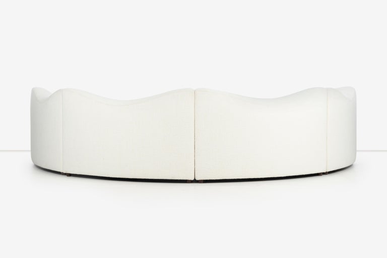 Curved 1980's Wave Sofa For Sale at 1stDibs