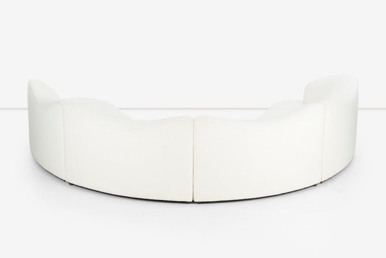 Curved 1980's Wave Sofa For Sale at 1stDibs
