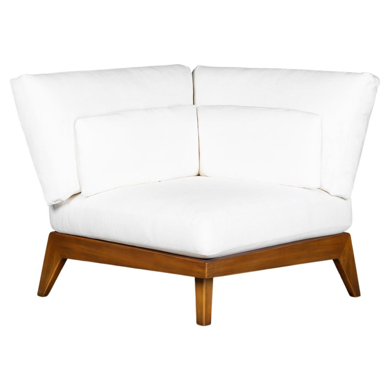 Curved Wood Frame and Double Caned Back Marseille 45ª Corner ...