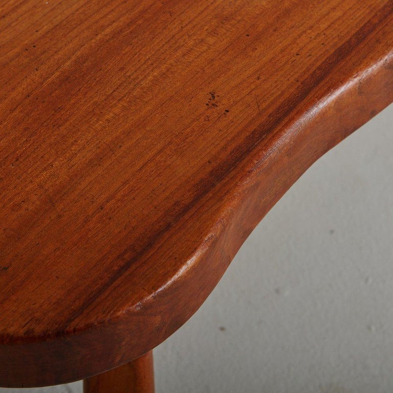 Curvilinear Wood Coffee Table, France, 1960s For Sale at 1stDibs