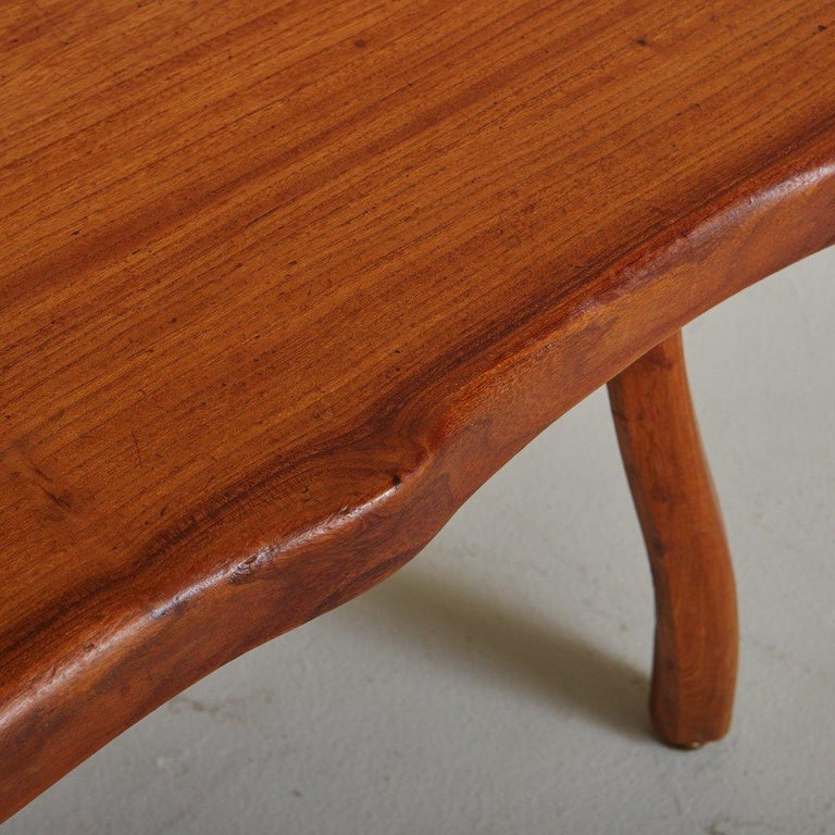 Curvilinear Wood Coffee Table, France, 1960s For Sale at 1stDibs