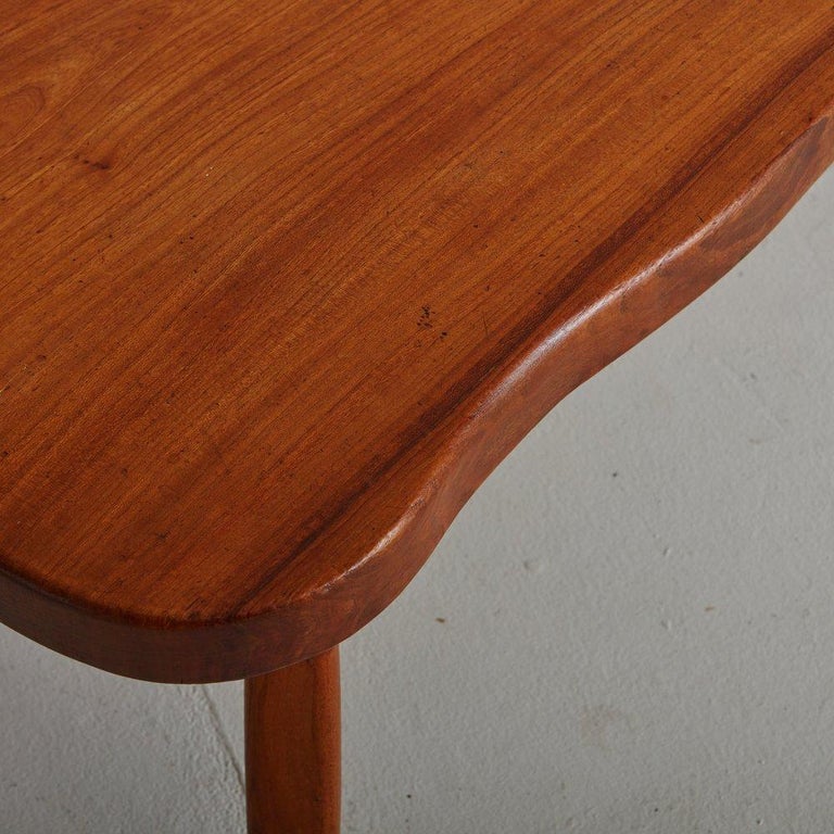 Curvilinear Wood Coffee Table, France, 1960s For Sale at 1stDibs
