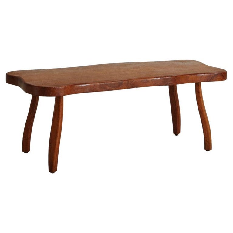 Curvilinear Wood Coffee Table, France, 1960s For Sale at 1stDibs