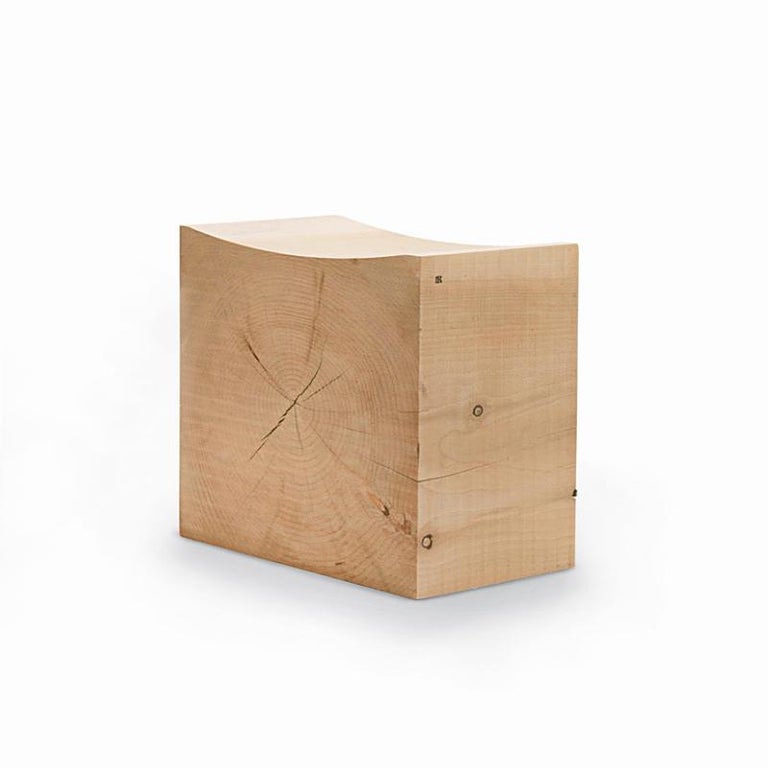 Curvy Cedar Stool in Natural Solid Cedar Wood For Sale at 1stDibs