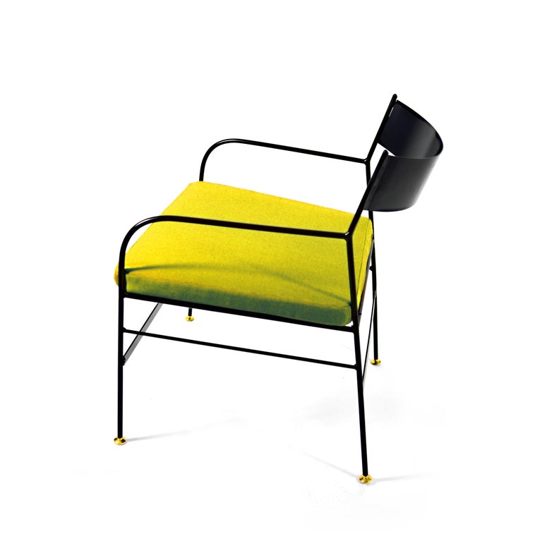 Curzio Chair with Iron Structure Made in Italy For Sale at 1stDibs