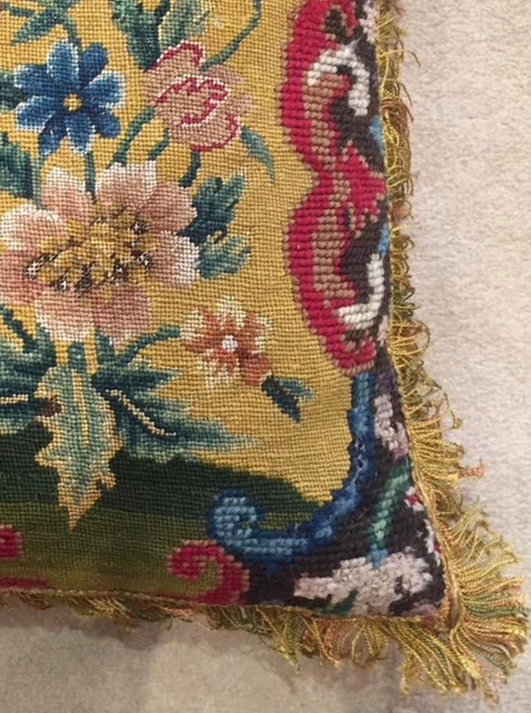 Cushion of Mid - 18th Century French Needlework For Sale at 1stDibs