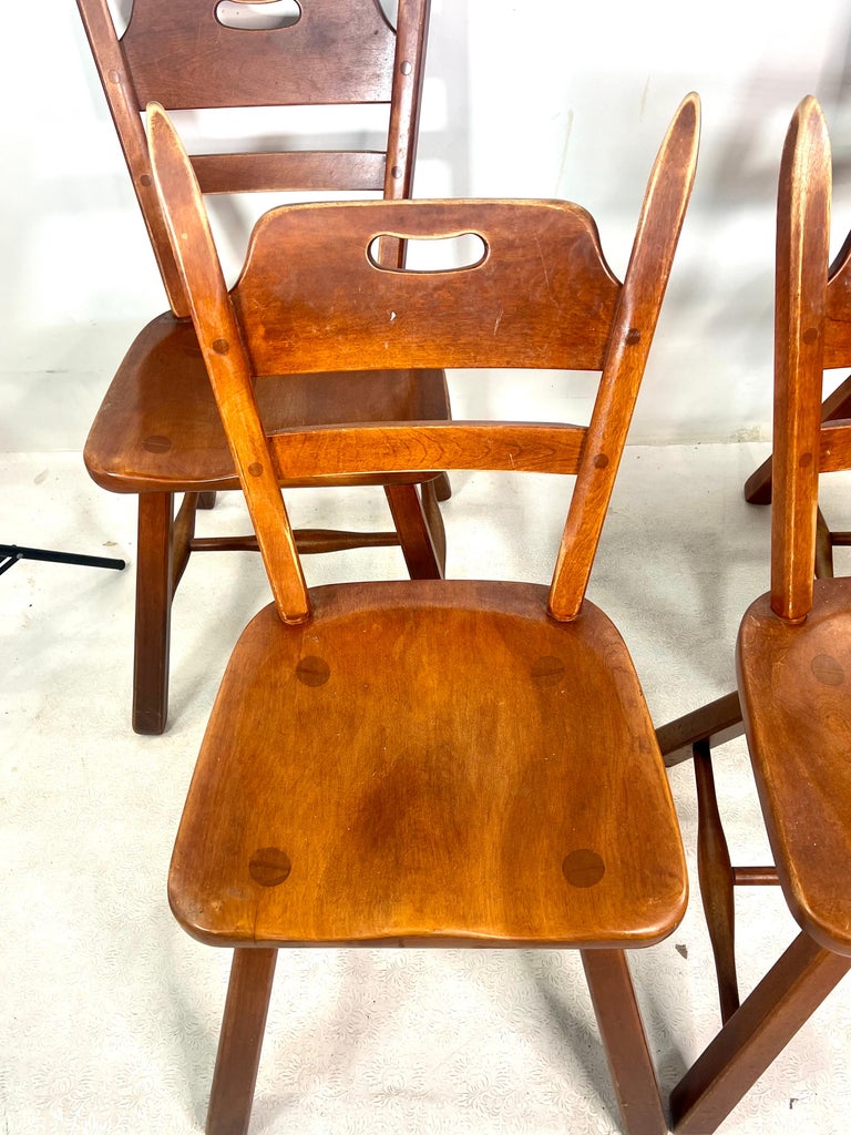 Cushman Vermont Rock Maple Dining Chairs Designed by Herman DeVries ...