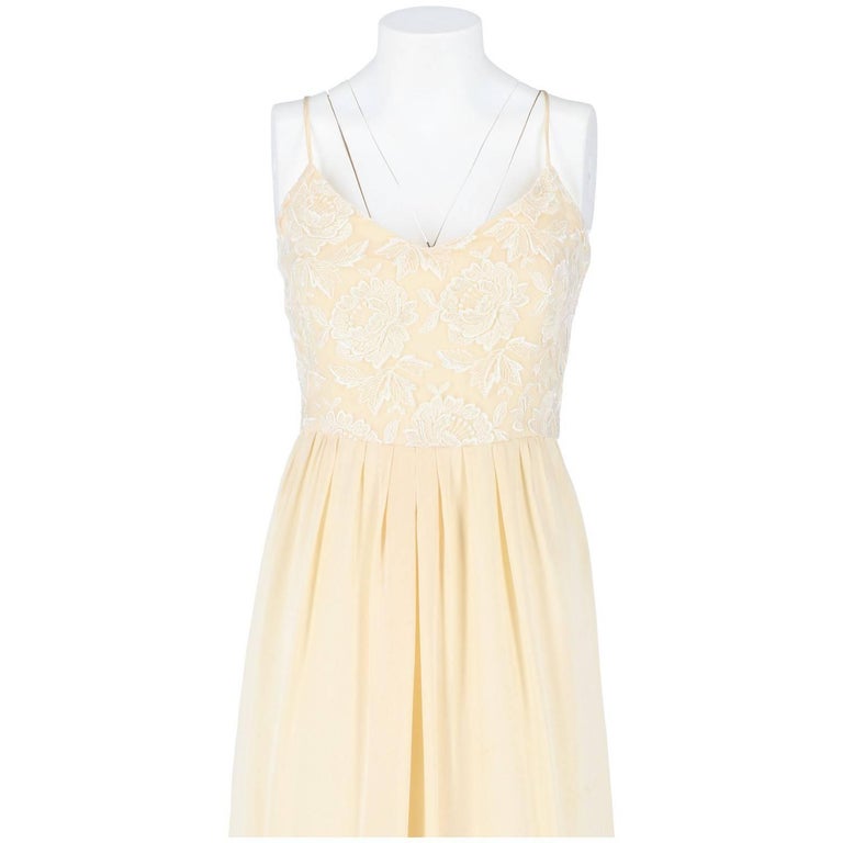 Custard Silk Vintage Wedding Dress, 1960s at 1stDibs | custard dress ...