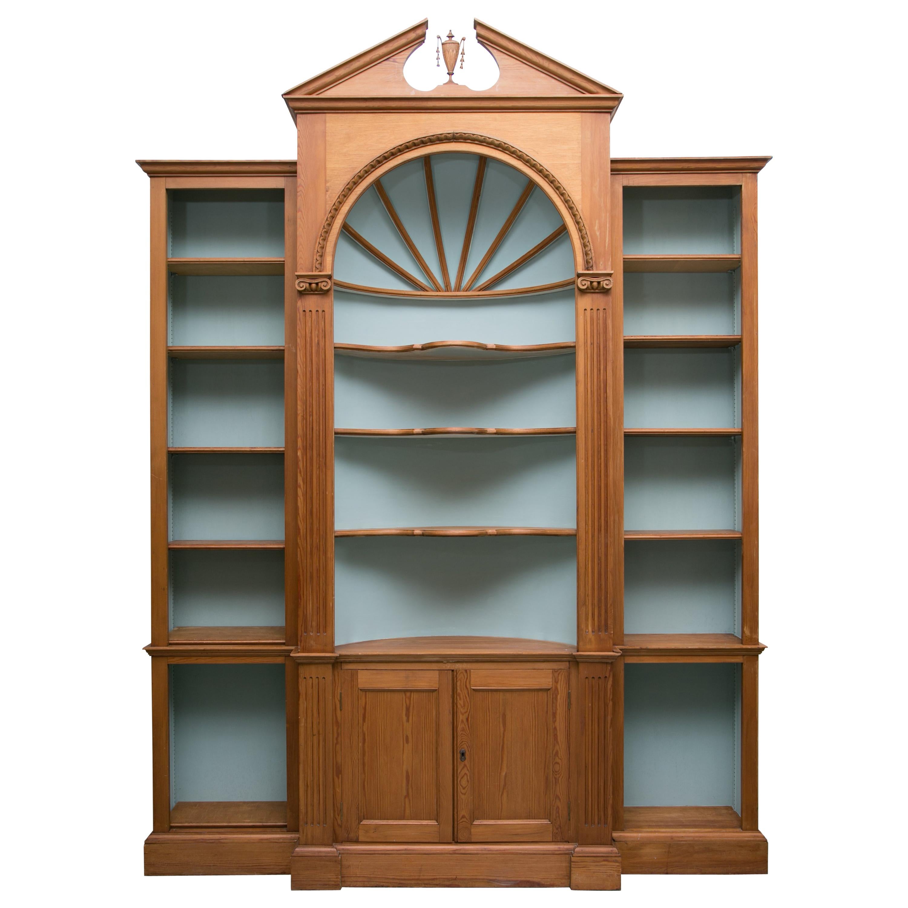 Custom American Pine Bookcase at 1stDibs