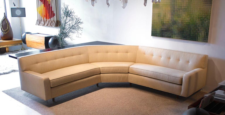 Custom Angular Sofa by Harvey Probber with Sofa Table / Writing Desk at ...