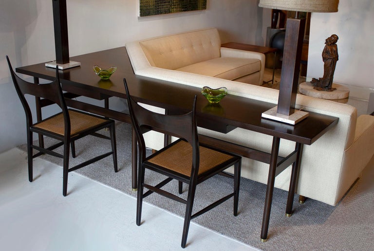 Custom Angular Sofa by Harvey Probber with Sofa Table / Writing Desk at ...