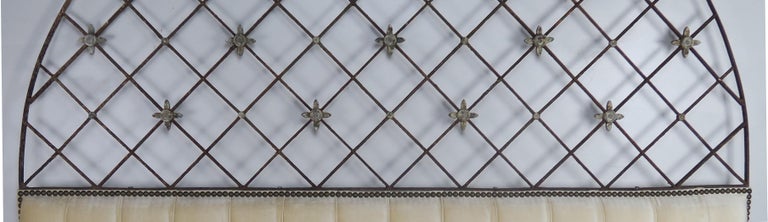 Custom Antique Wrought Iron and Velvet Headboard by Melissa Levinson at ...