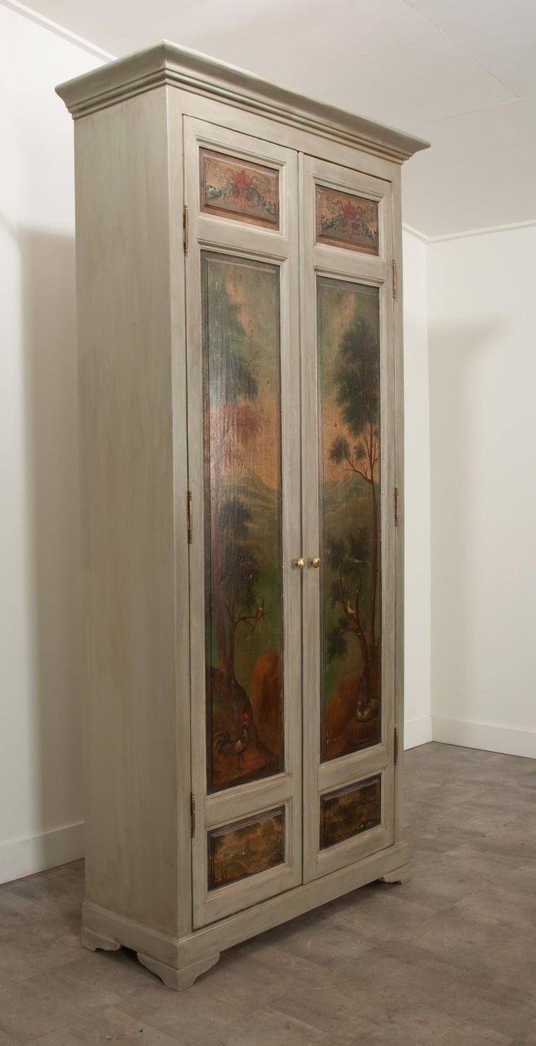 Custom Armoire Made with 19th Century Painted Boiserie Doors For Sale ...