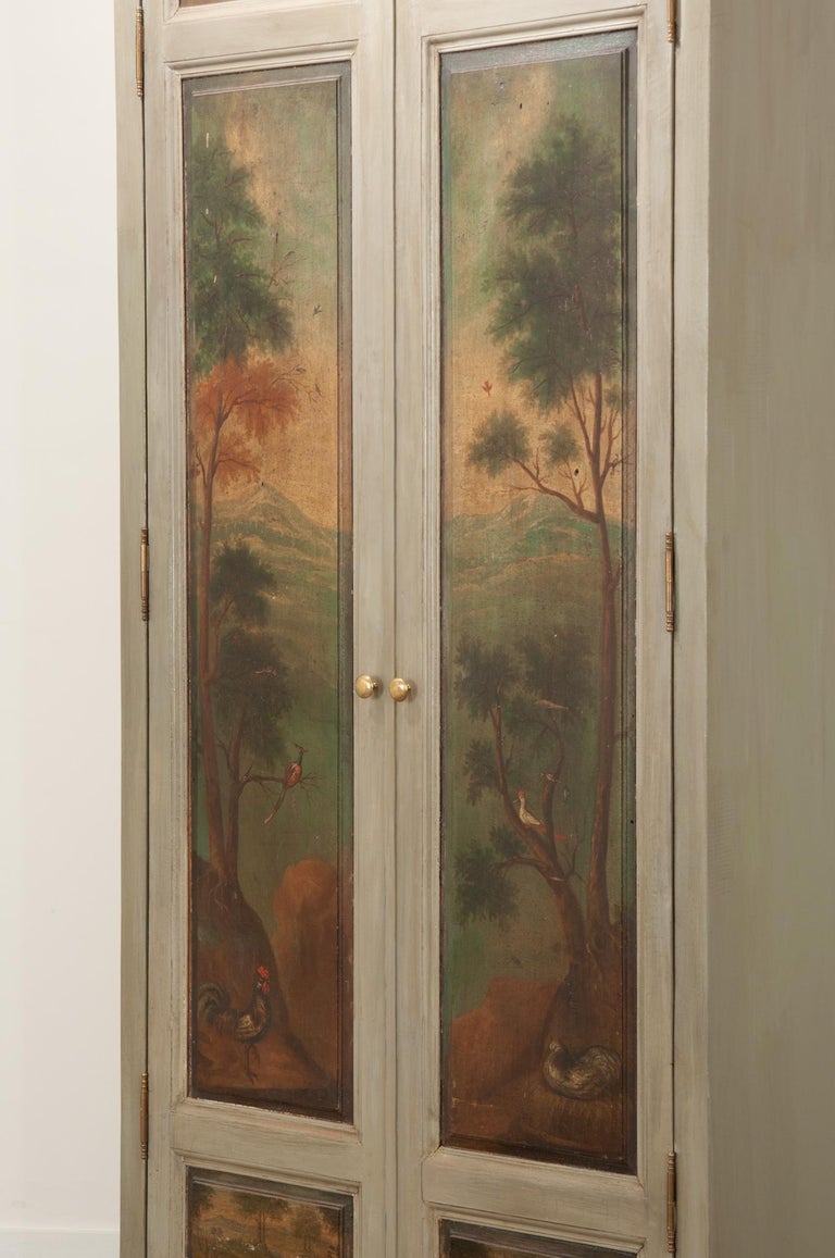 Custom Armoire Made with 19th Century Painted Boiserie Doors For Sale ...