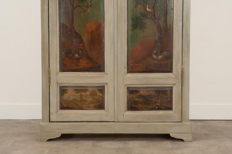 Custom Armoire Made with 19th Century Painted Boiserie Doors For Sale ...