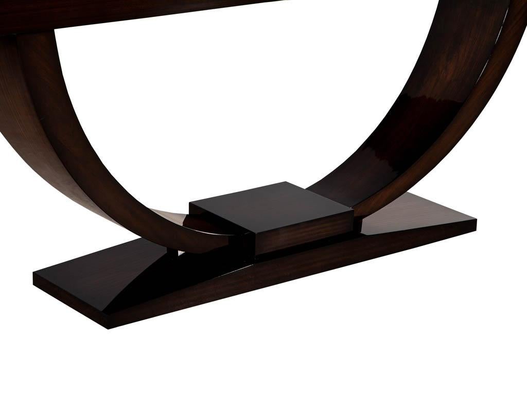 Custom Art Deco Inspired Modern Walnut Console For Sale at 1stDibs