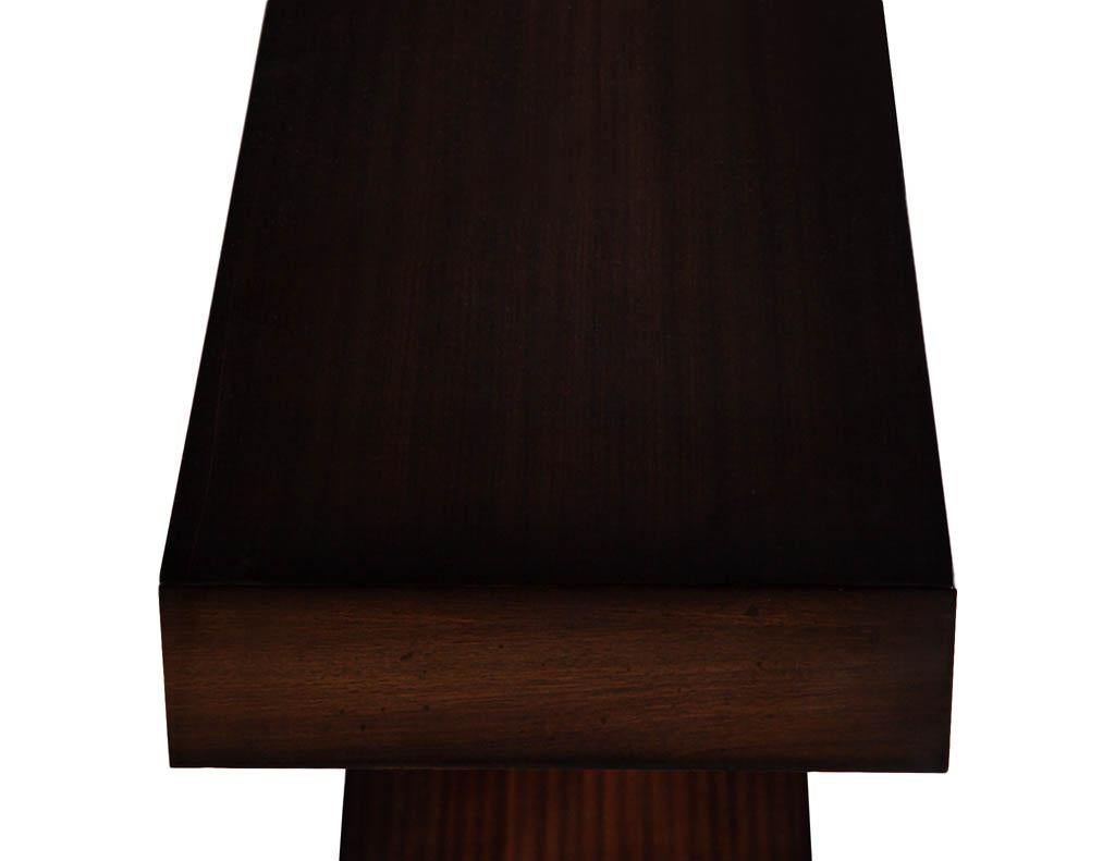 Custom Art Deco Inspired Modern Walnut Console For Sale at 1stDibs