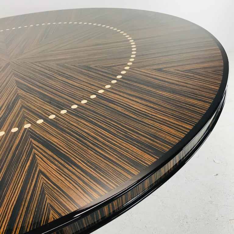 Custom Art Deco Round Dining Table at 1stDibs
