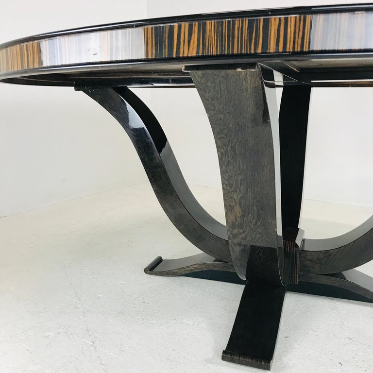 Custom Art Deco Round Dining Table at 1stDibs