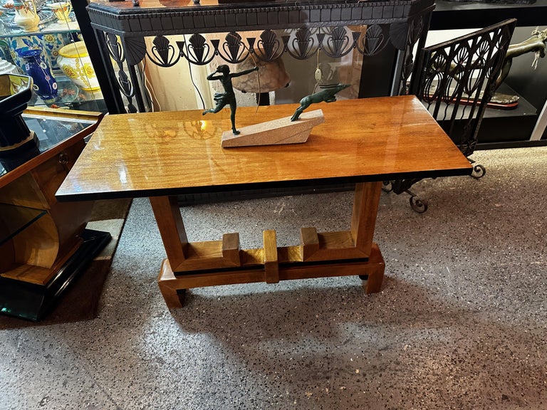 Custom Art Deco Two-tone French Style Console For Sale at 1stDibs
