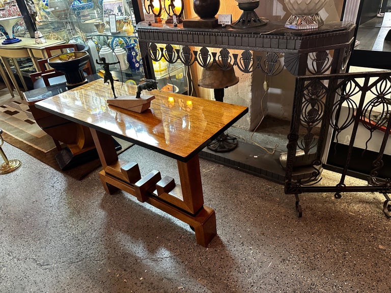 Custom Art Deco Two-tone French Style Console For Sale at 1stDibs