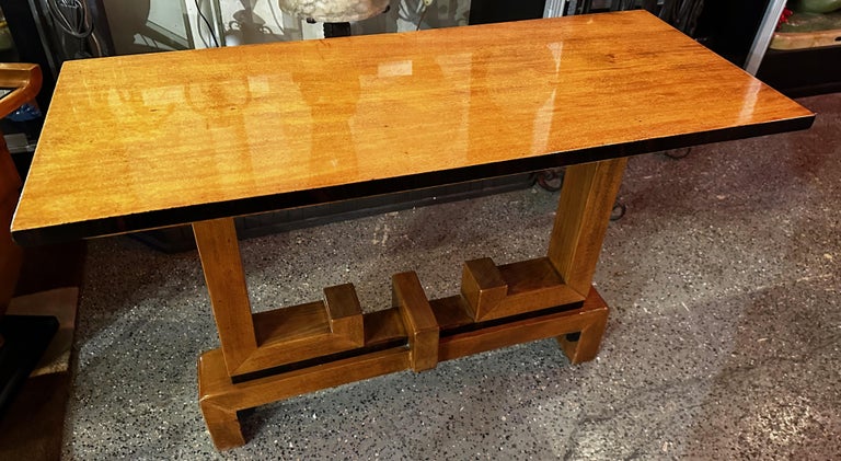 Custom Art Deco Two-tone French Style Console For Sale at 1stDibs
