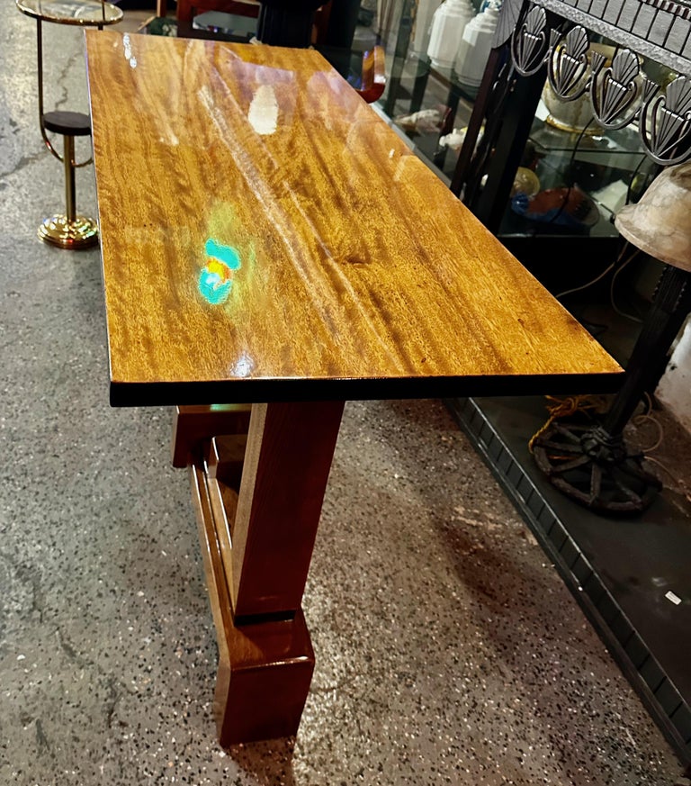 Custom Art Deco Two-tone French Style Console For Sale at 1stDibs