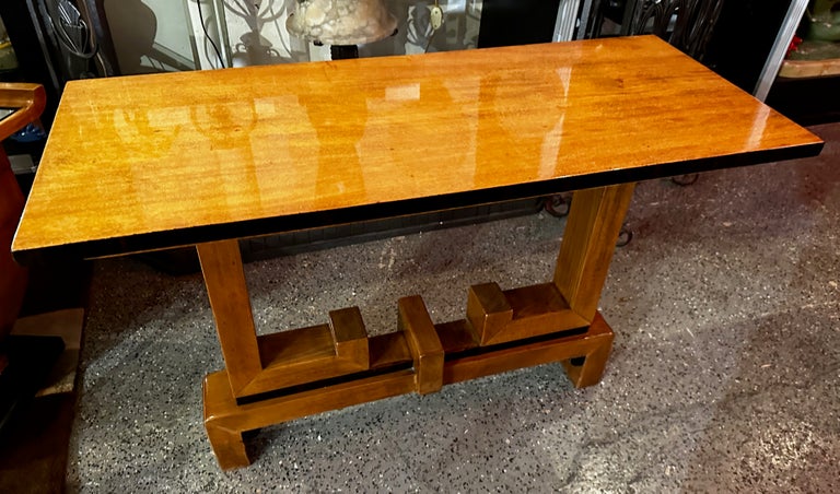 Custom Art Deco Two-tone French Style Console For Sale at 1stDibs