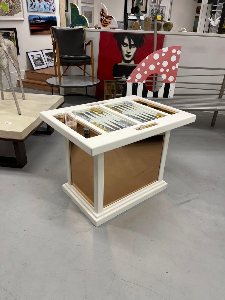 Custom 1980’s Backgammon Game Table For Sale at 1stDibs