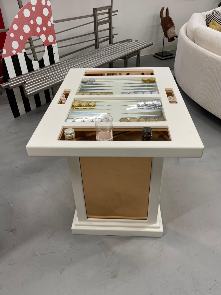Custom 1980’s Backgammon Game Table For Sale at 1stDibs