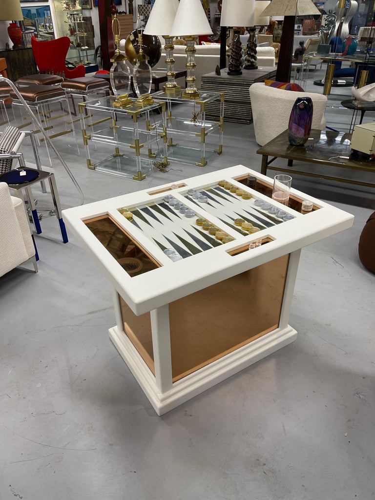 Custom 1980’s Backgammon Game Table For Sale at 1stDibs