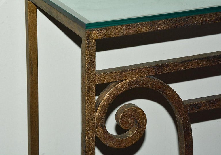 Custom Baroque-Style Wrought Iron Console Table or Server Base at 1stDibs