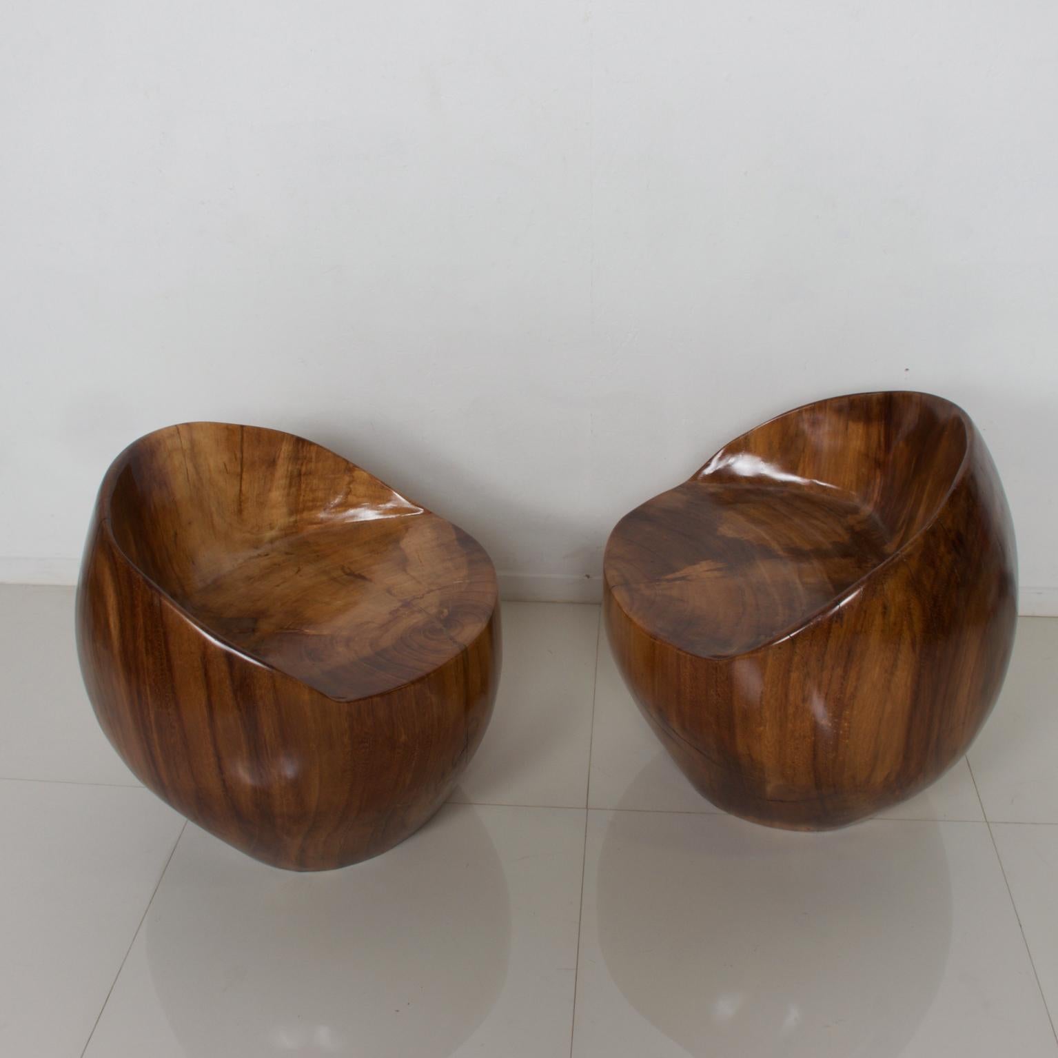 Custom Barrel Tub Chairs Solid Wood Exotic Parota Organic Style of Don ...