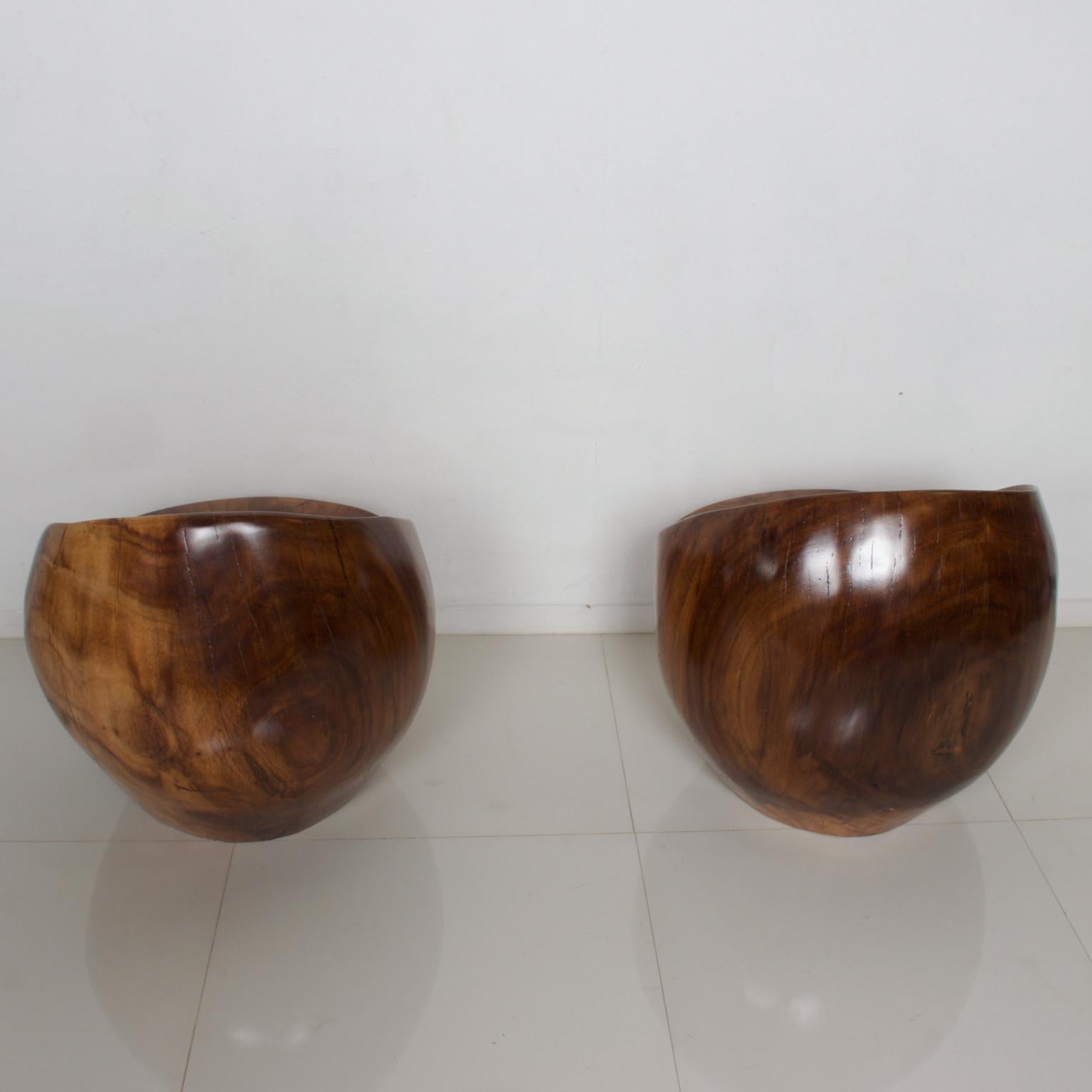 Custom Barrel Tub Chairs Solid Wood Exotic Parota Organic Style of Don ...