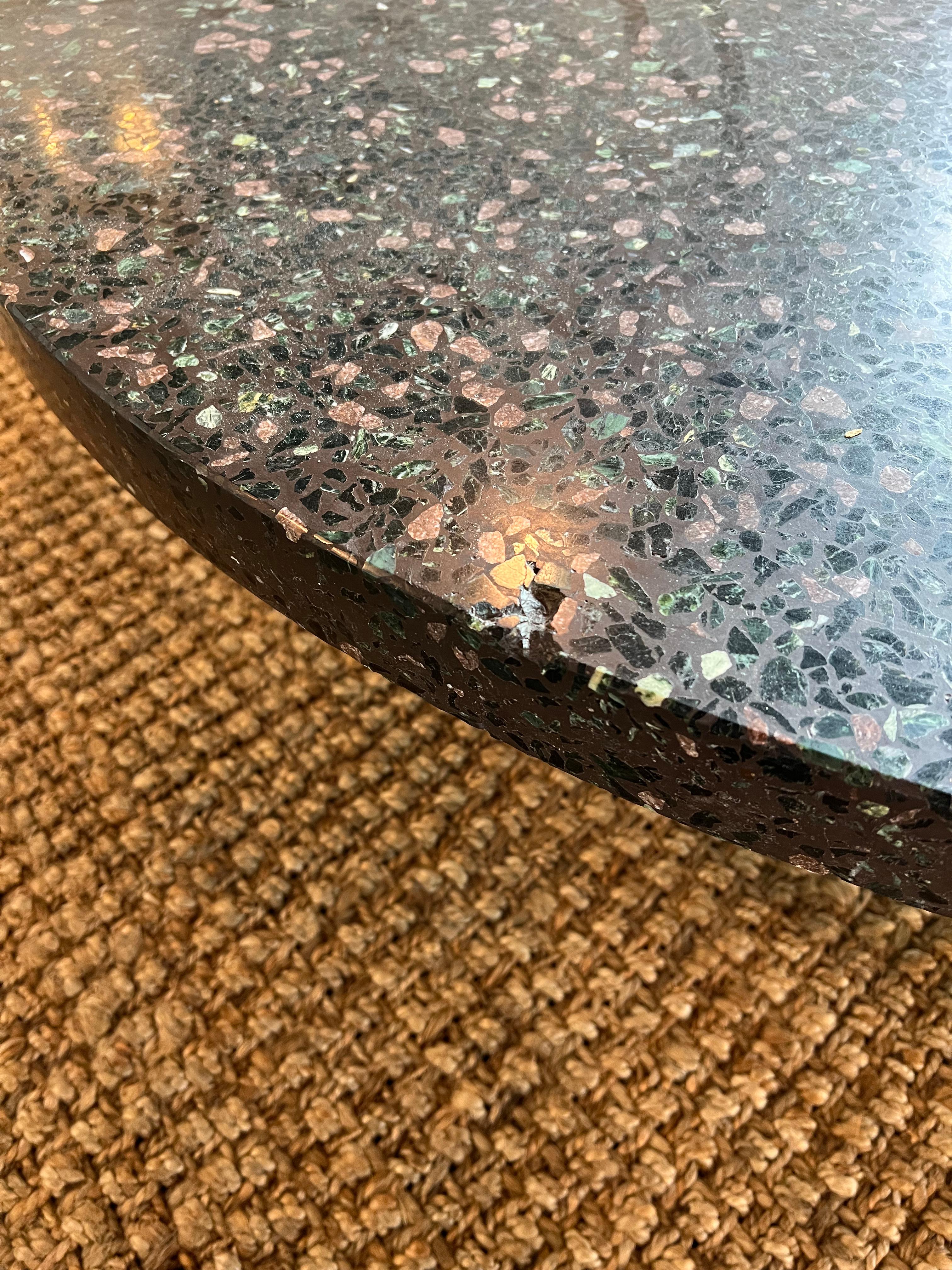 Custom Black Terrazzo Coffee Table with Copper Legs at 1stDibs | table ...