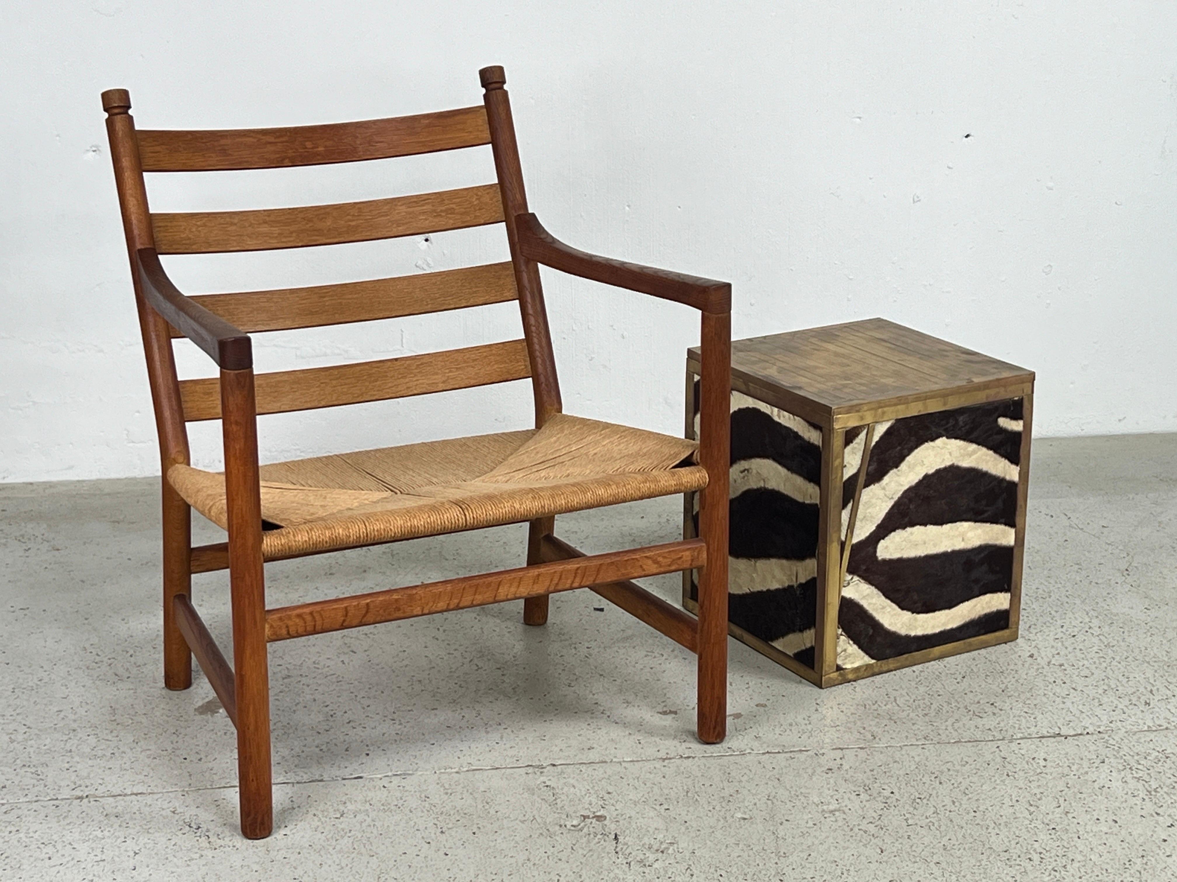 Custom Brass and Zebra Side Table / Box For Sale at 1stDibs