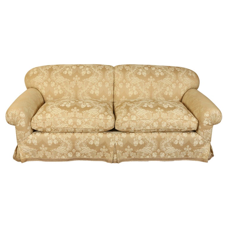 Custom Brunschwig and Fils English Roll Arm Sofa For Sale at 1stDibs